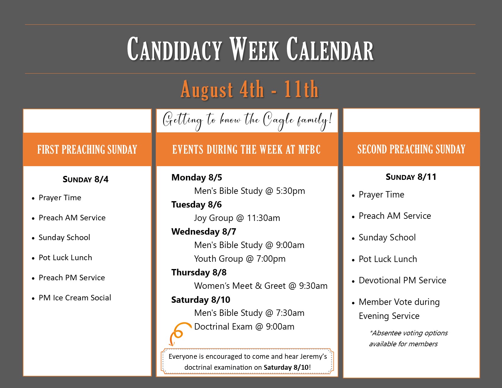 Pastor Candidate 2024 - Meridian First Baptist Church